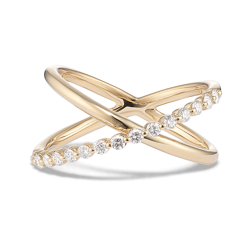 Xyla Crossover Diamond Ring | Shane Co.