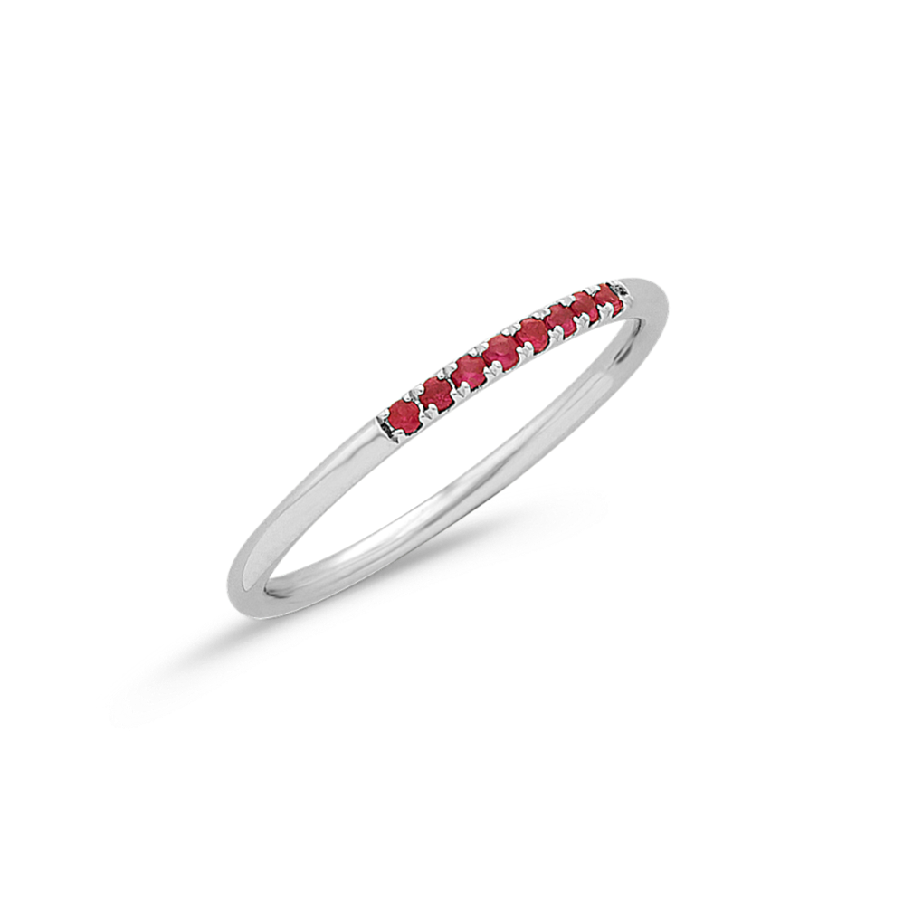 Zoe Stackable Ruby Ring | Shane Co.
