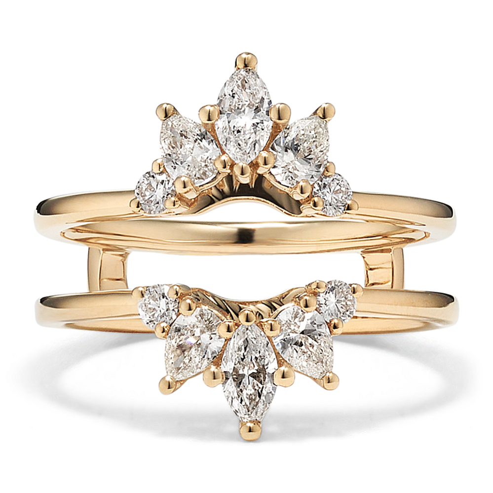 Amaryllis Diamond Contour Ring Guard | Shane Co.