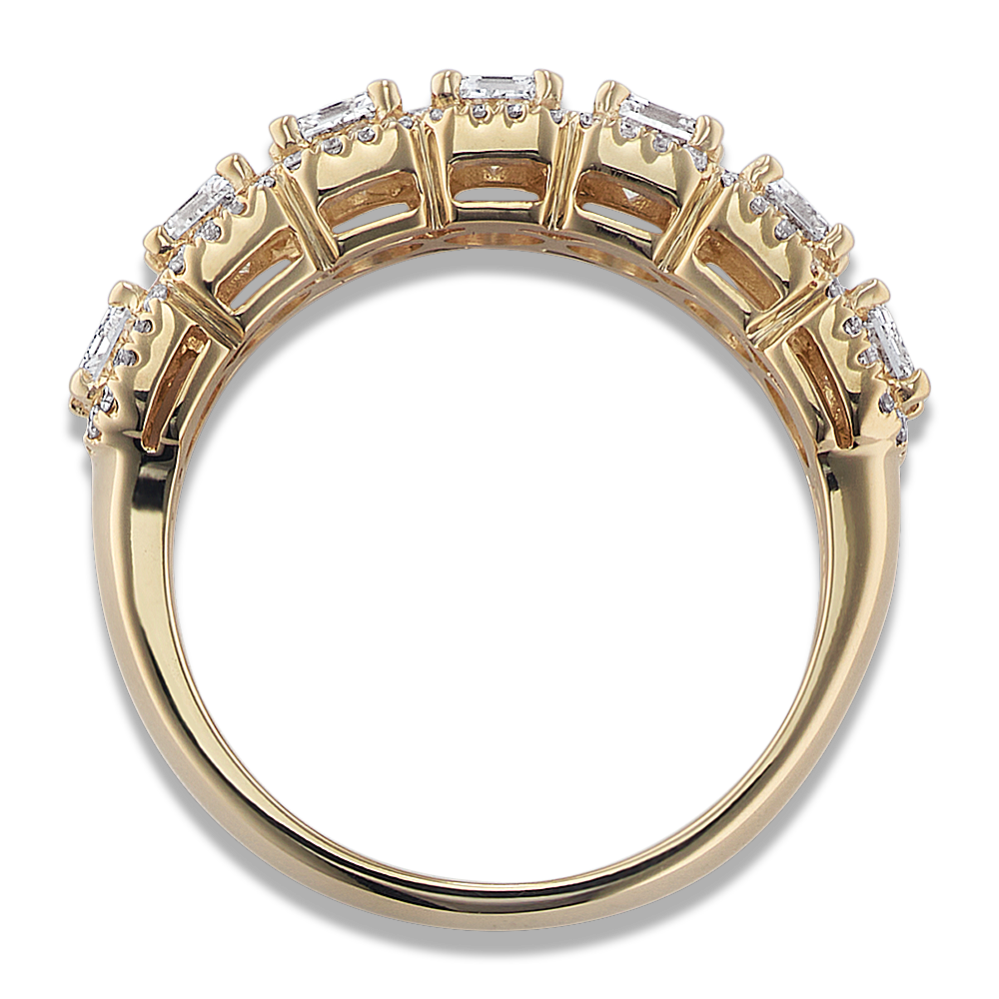 Chandelier Multi-Halo Diamond Band (Emerald Cut) | Shane Co.