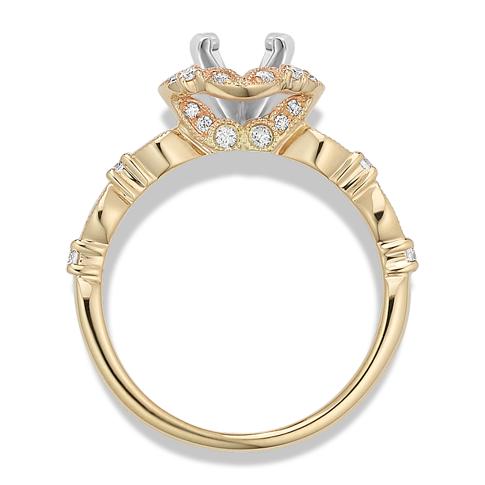 Cecelia Halo Engagement Ring for 1 ct Round | Shane Co.