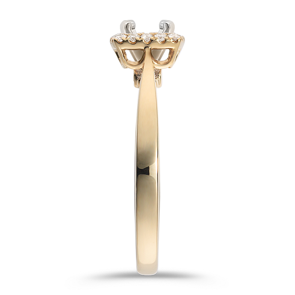 Kinsley Halo Engagement Ring for 0.50 ct Cushion | Shane Co.