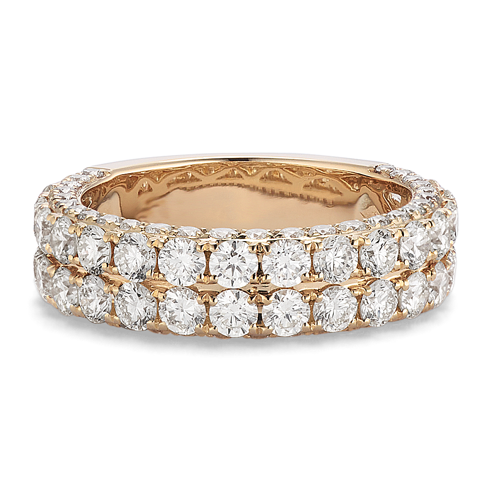Gloria Double Row Diamond Band | Shane Co.