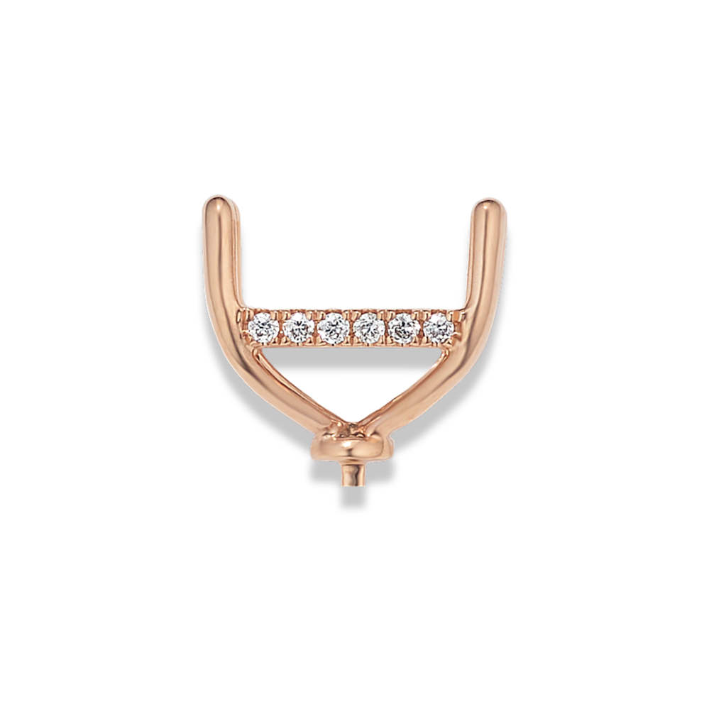 Rosebud Diamond Decorative Crown (Holds approx. 10x9mm Radiant Cut ...