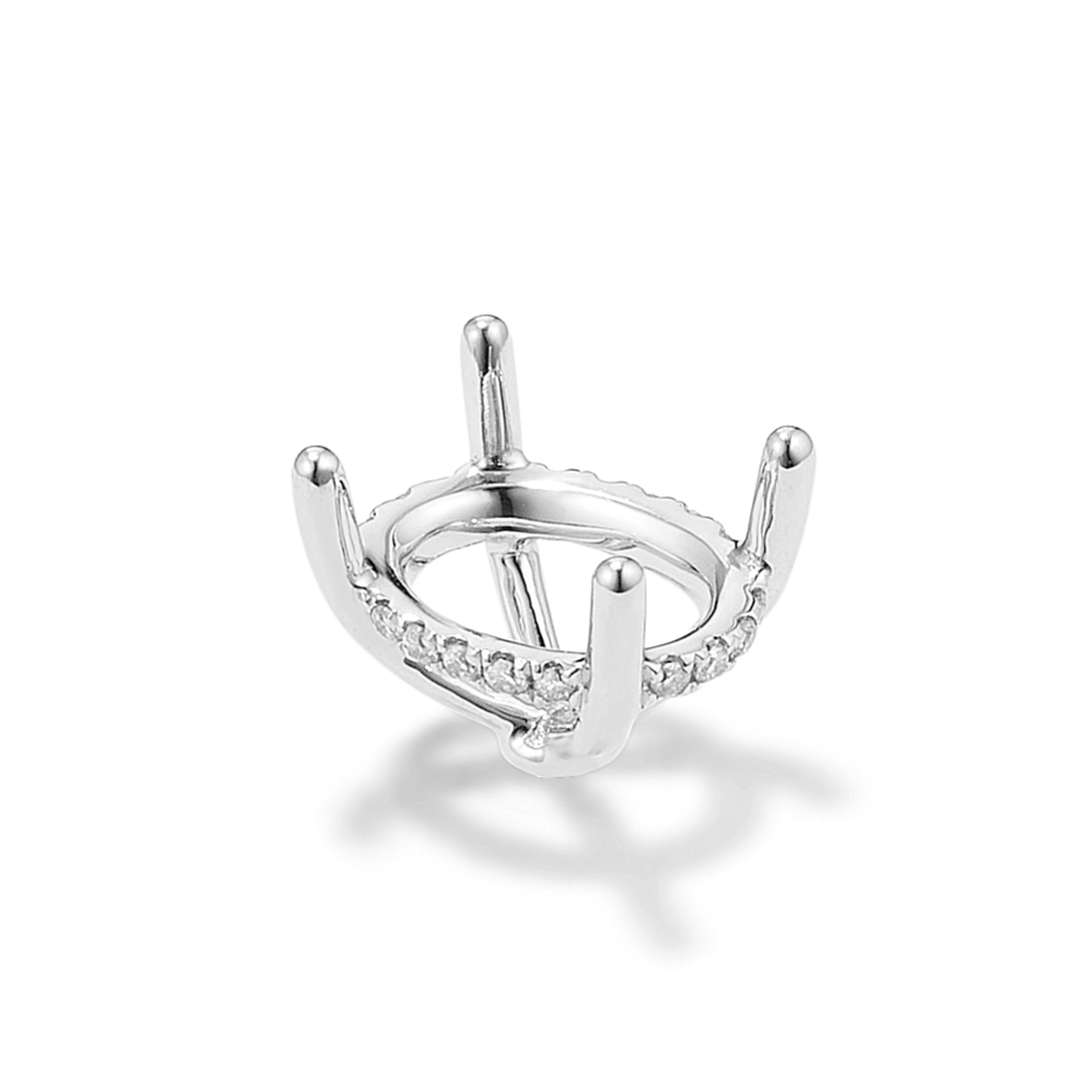 Rosebud Diamond Decorative Crown (Holds approx. 10x8mm Oval) | Shane Co.