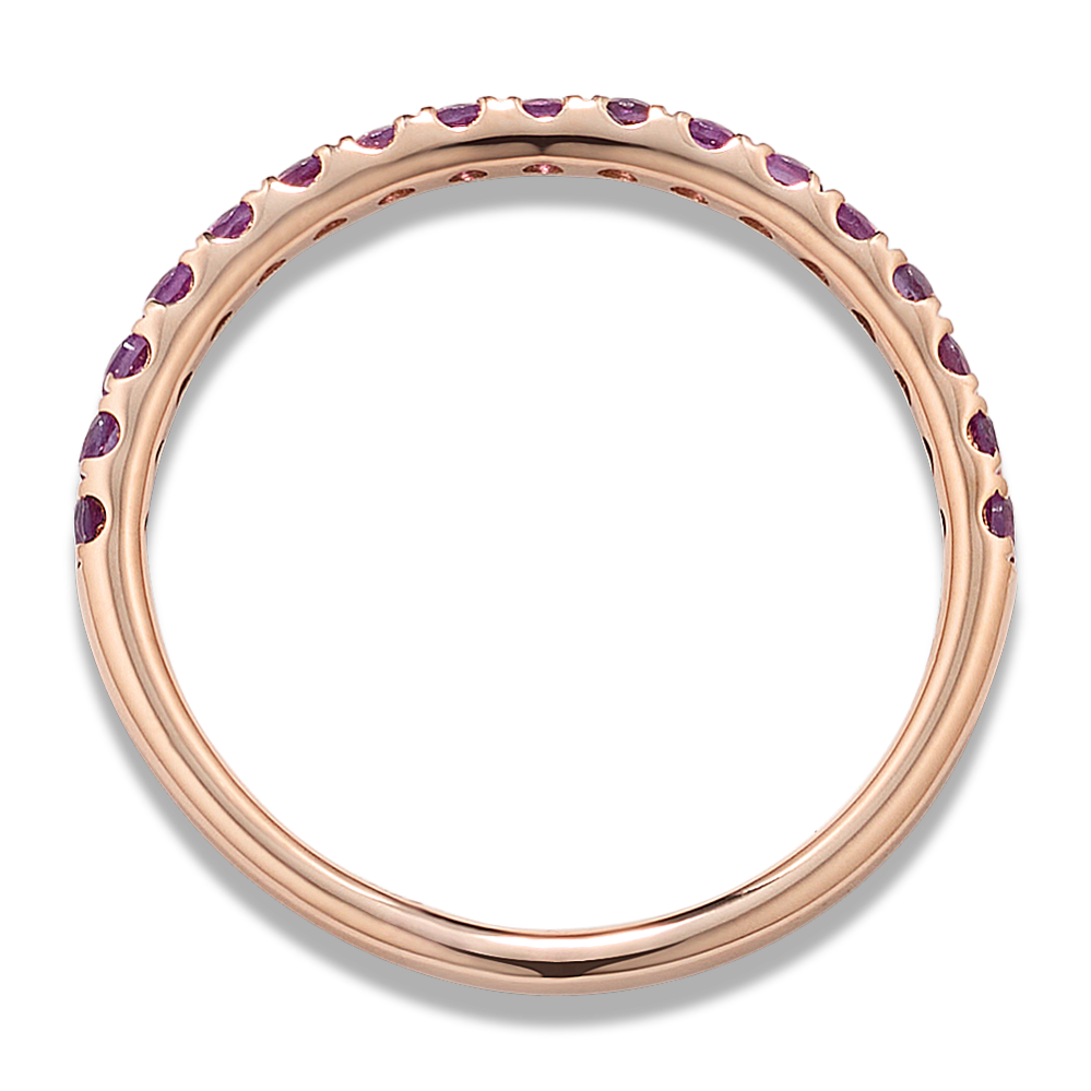 Amethyst 14K Rose Gold Stackable Ring | Shane Co.