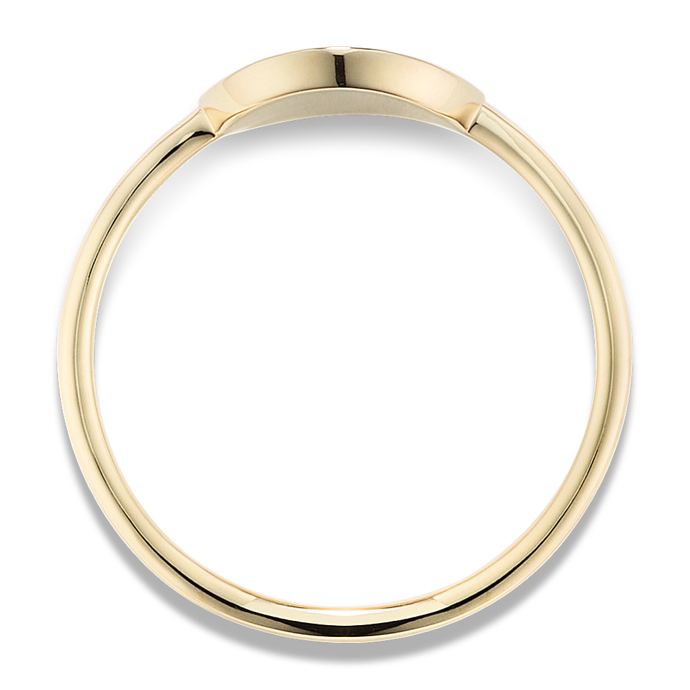 14K Yellow Gold Engravable Disk Ring | Shane Co.
