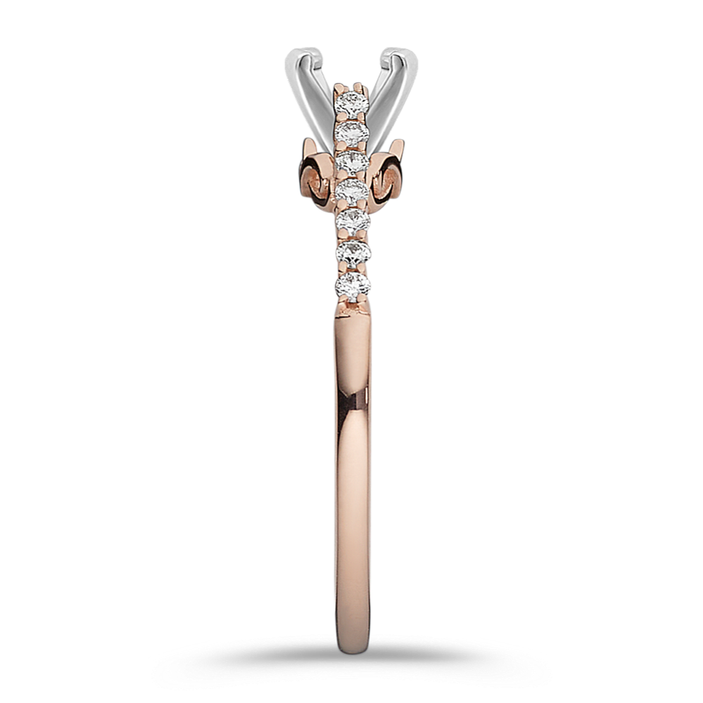 Infinity Cathedral Engagement Ring in Rose Gold | Shane Co.