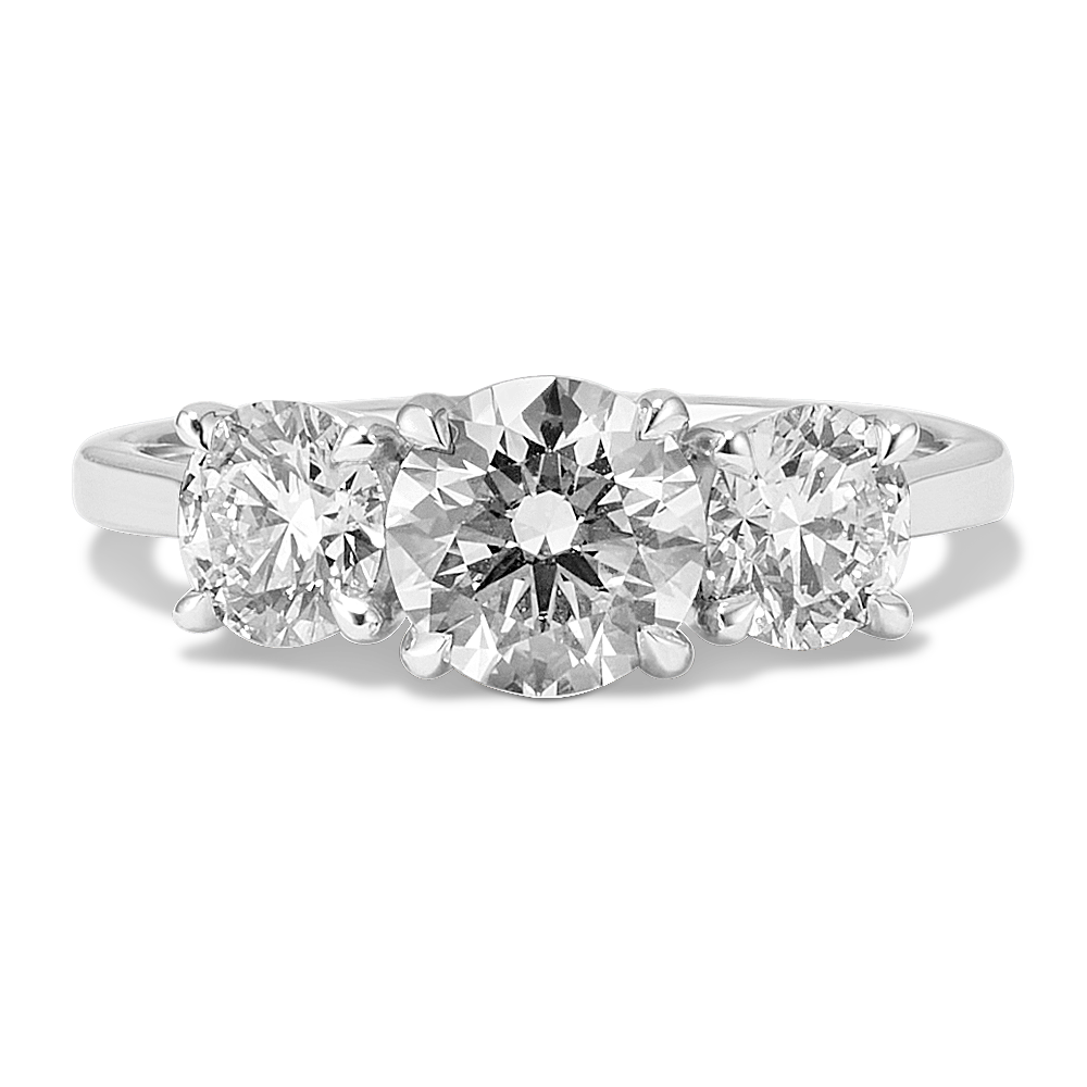 Round Three-Stone 2ct Lab-Grown Diamond Ring | Shane Co.