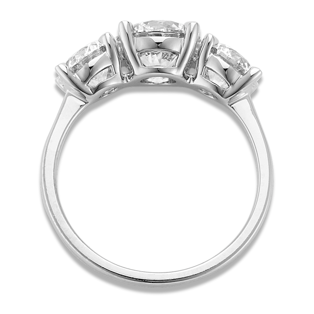 Round Three-Stone 3ct Lab-Grown Diamond Ring | Shane Co.