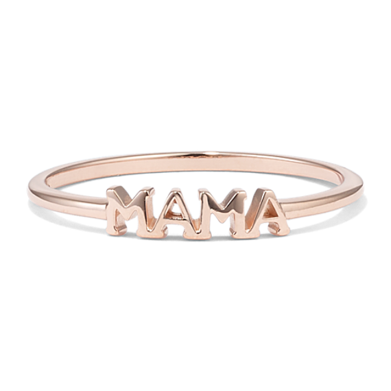 14K Rose Gold Mama Ring | Shane Co.