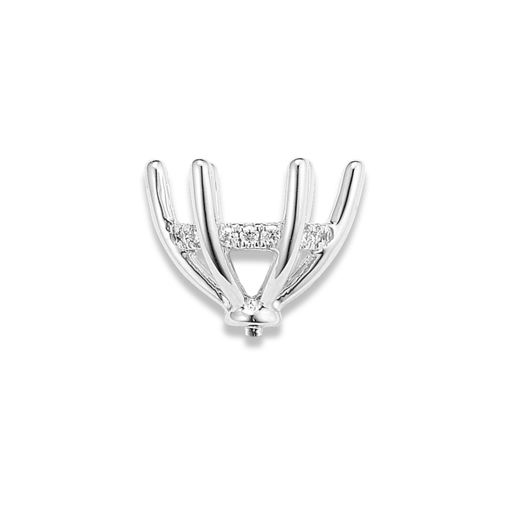 Rosebud Diamond Decorative Crown (Holds approx. 8.2mm Round) in ...