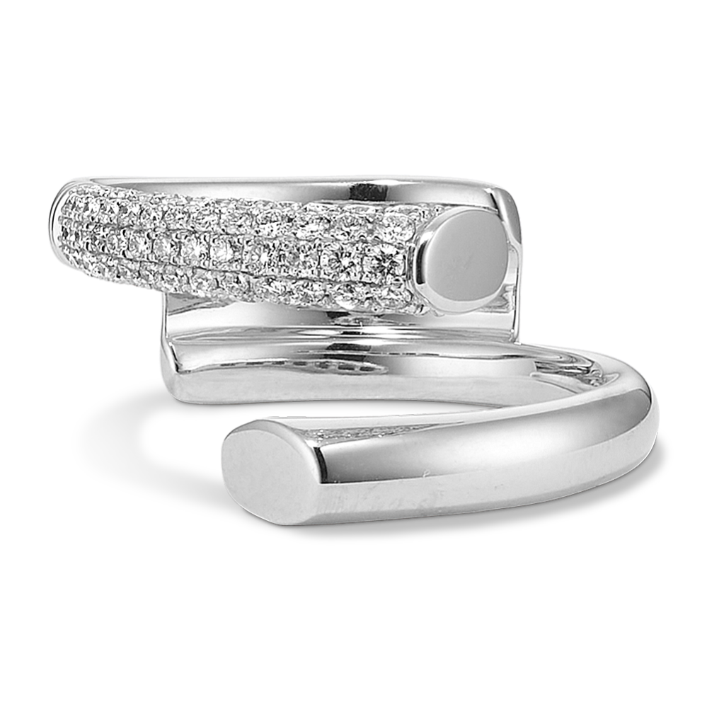 Contemporary Diamond Pave Ring Guard | Shane Co.