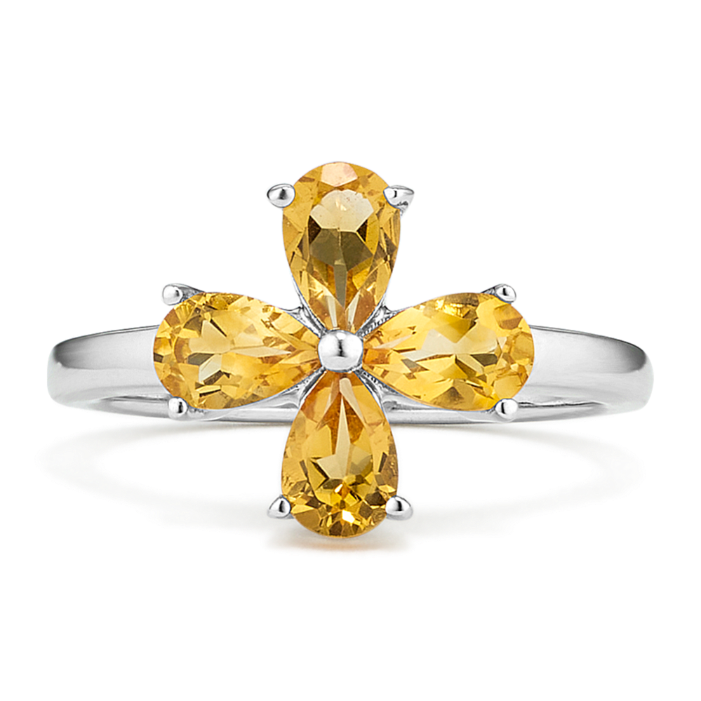 Citrine flower ring store