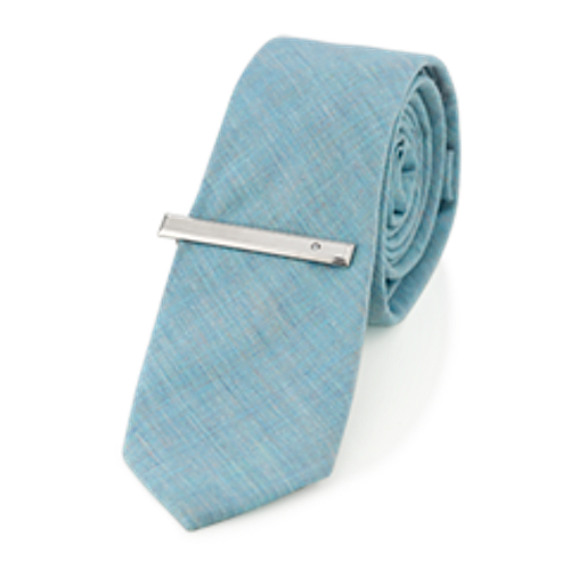 Round Diamond And Stainless Steel Tie Clip Shane Co