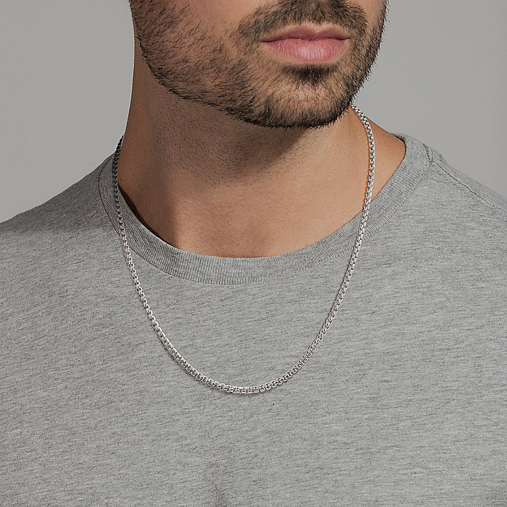 22 in Mens Box Chain (3.7mm) | Shane Co.