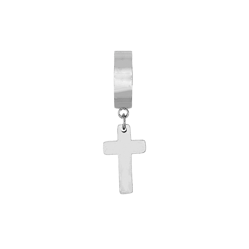 Shane Company Cross Earrings in Stainless Steel