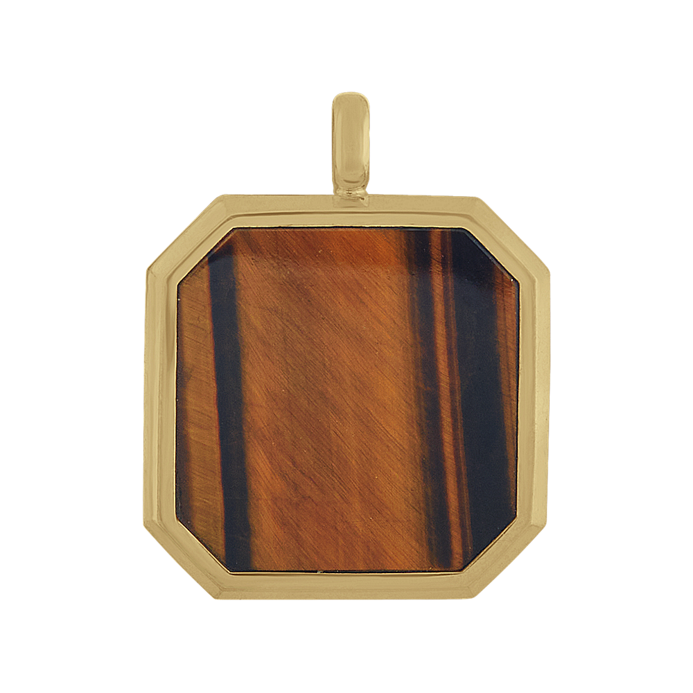 Tiger Eye Charm in 14K Yellow Gold | Shane Co.